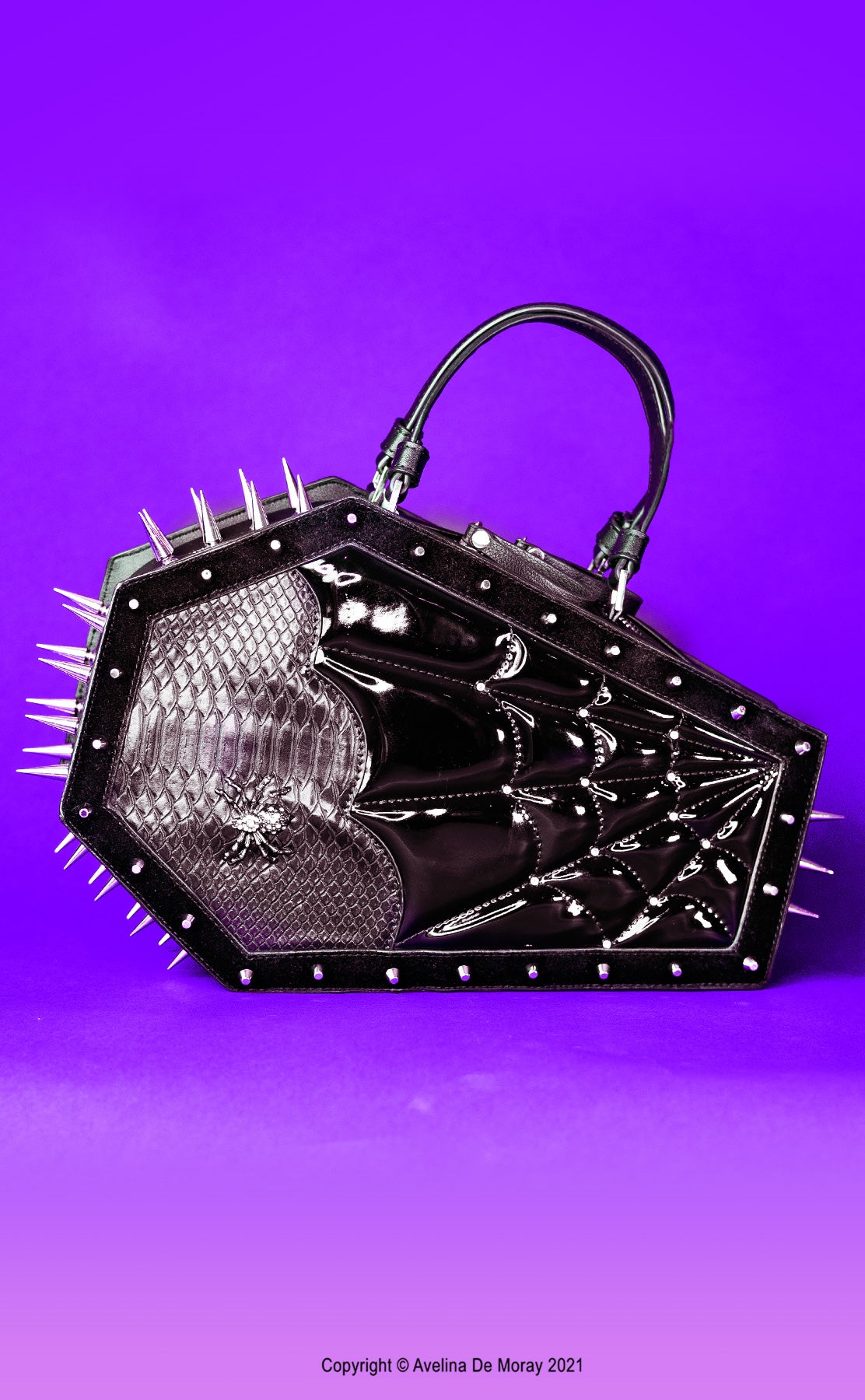 Danni Divine Coffin Handbag – Velvet & Vein